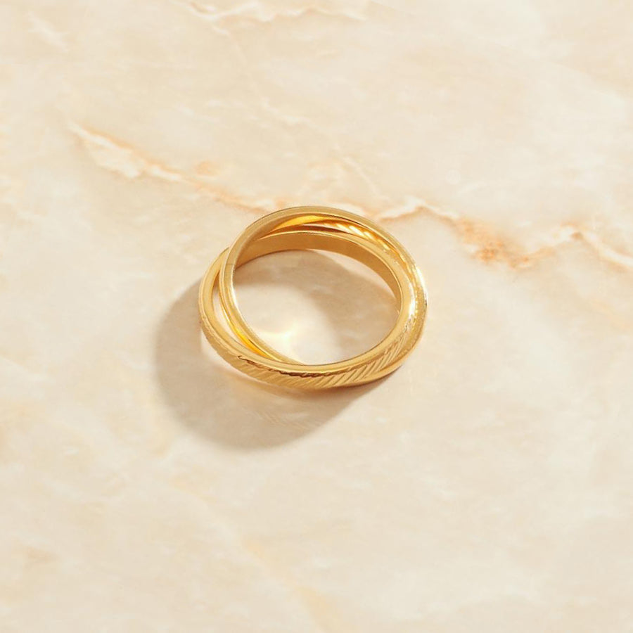 Gold Double Loop Signet Ring – SignetSoul